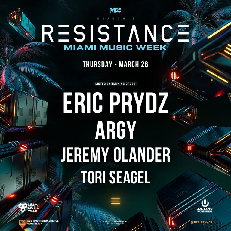 Eric Prydz, Argy – Miami Beach – Mar 26 | Edmtrain