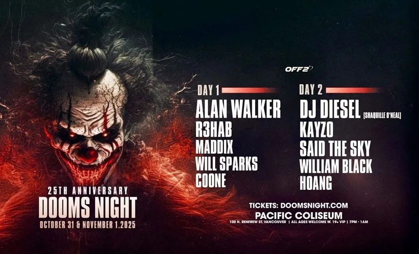 DJ DIESEL to make his highly anticipated Vancouver debut at Dooms Night ...